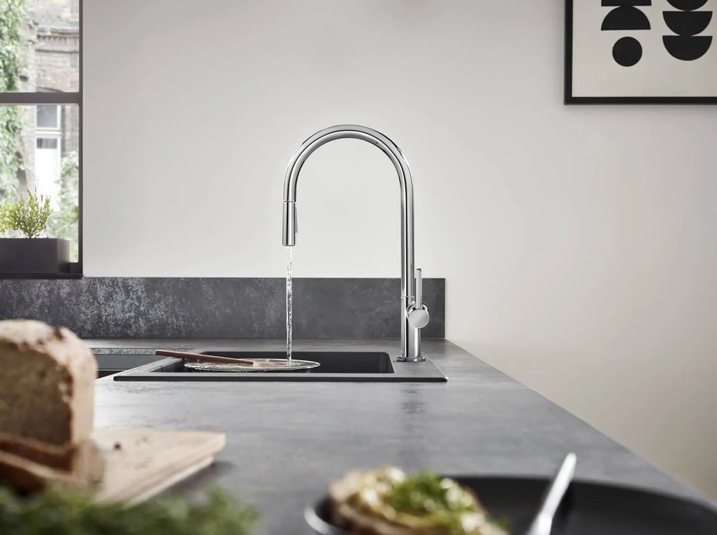 Hansgrohe M54, dřezová baterie Talis s výsuvnou sprškou, sBox, chromová, 72801000