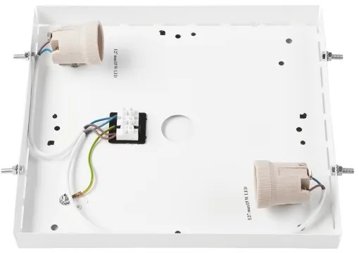 Stropní svítidlo NATURAL SQUARE 2xE27/15W/230V 31x31 cm borovice/bílá
