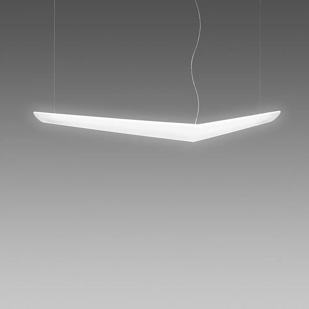 Artemide AK00600 Mouette Asymmetrica, závěsné designové svítidlo, 80W LED 3000K, 195cm, délka závěsu 190cm