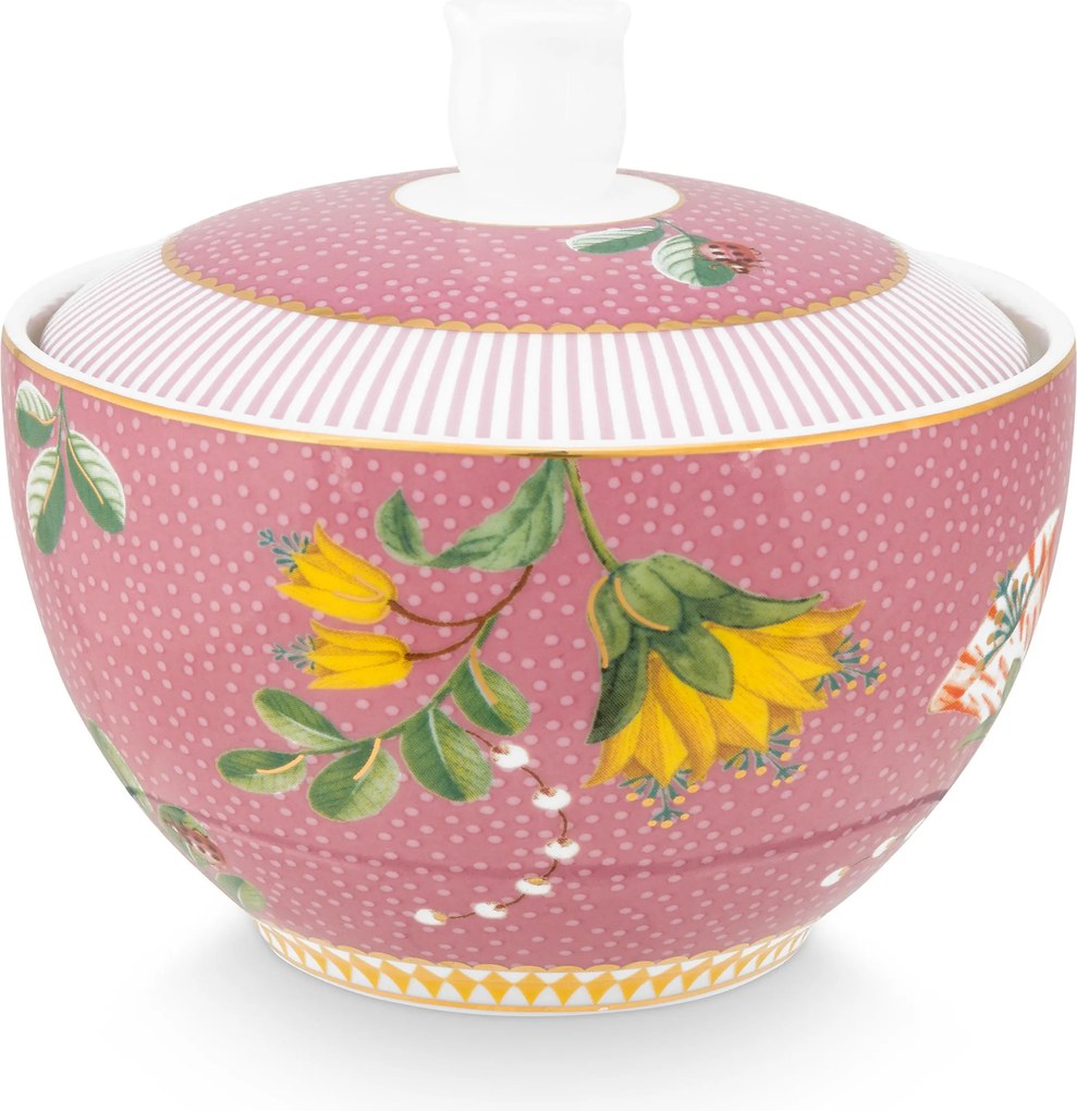 Pip Studio La Majorelle cukřenka 300ml, růžová (porcelánová cukřenka )