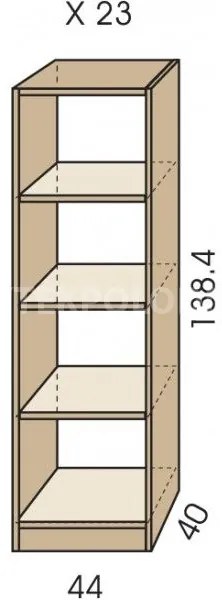 Policový regál JIM 5 X 23