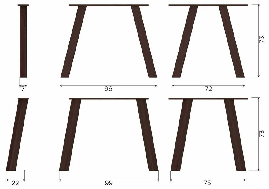 Jídelní stůl z dubového dřeva 100x180 cm Tablo – WOOOD