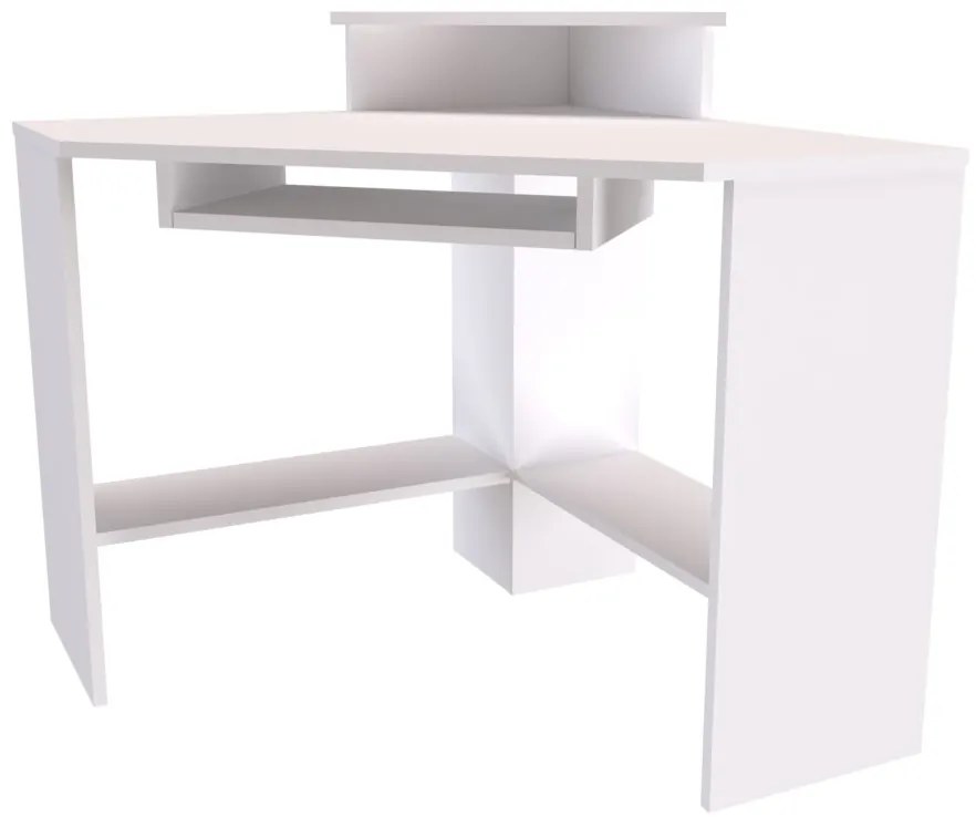 Nábytek Mikulík PC stolek rohový ROLO - bílý lesk, antracit, aj.