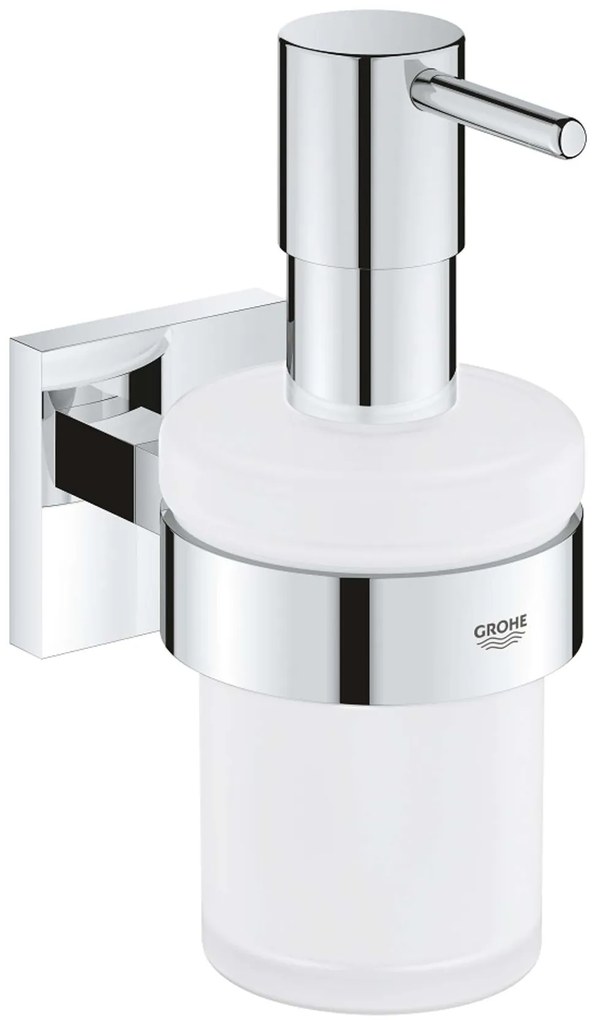 Grohe QuickFix Start Cube - Dávkovač mýdla s držákem, sklo/chrom 41098000
