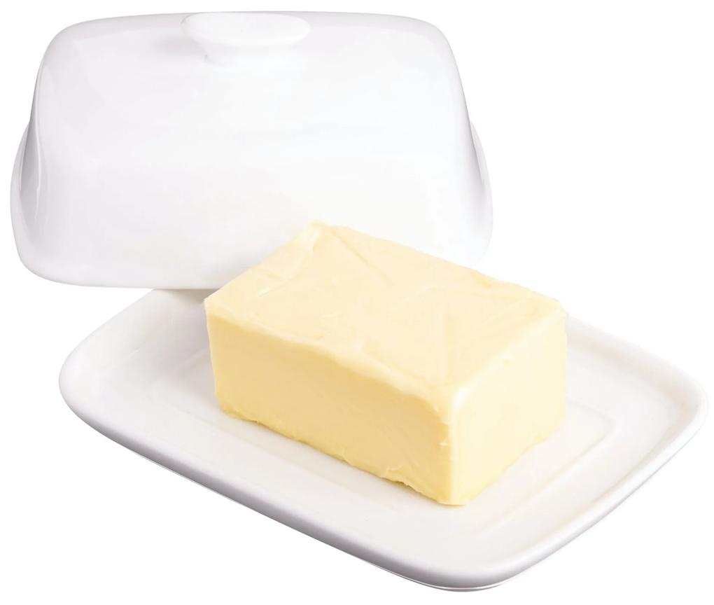 KITCHENCRAFT dóza na máslo bílá porcelánová KCBUTCOVCER