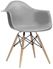 Designová židle DAW, světle šedá (Buk)