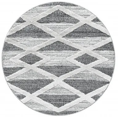 Ayyildiz, Kusový koberec Pisa 4709 Grey kruh, 160x160 (průměr) kruh, šedá, ložnice