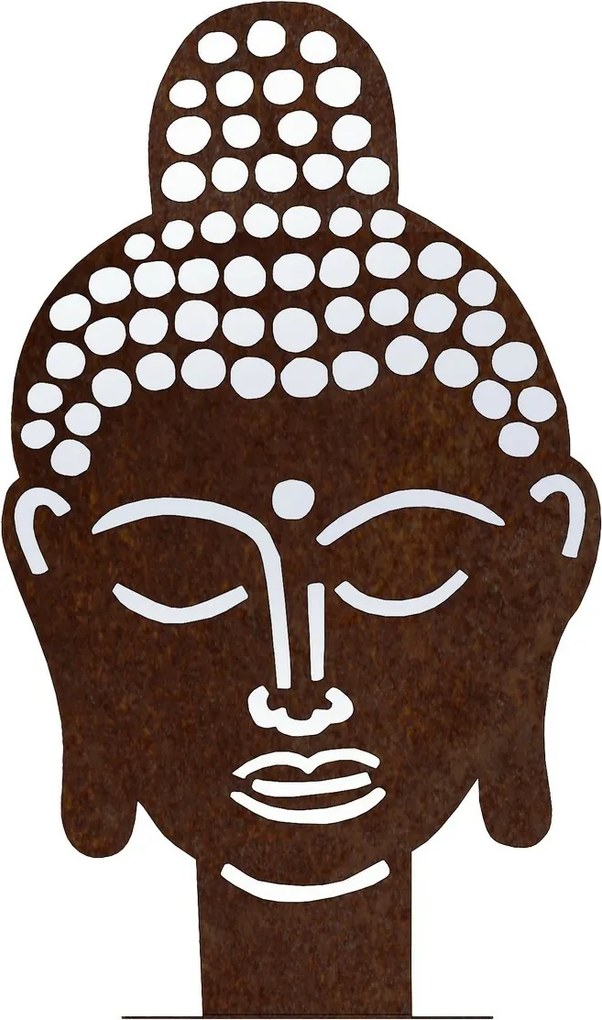 Zahradní dekorace Buddha 50 x 30 cm, corten CORGARDEN 1061