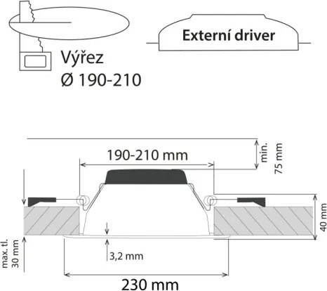 McLED Podhledové LED svítidlo Faro RN25 25W 4000K IP44 ML-412.136.32.0