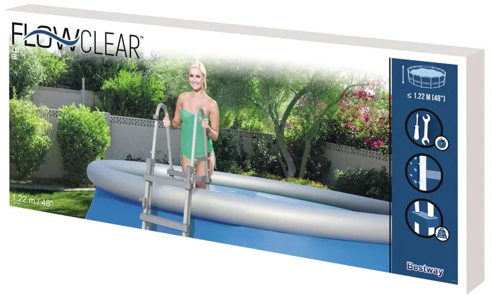 Bestway Bezpečnostní schůdky 4 stupně Flowclear 122 cm