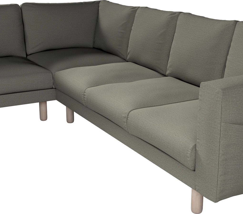 Potah na pohovku IKEA Norsborg rohová 5-místná barva šedá látka pletený vzor