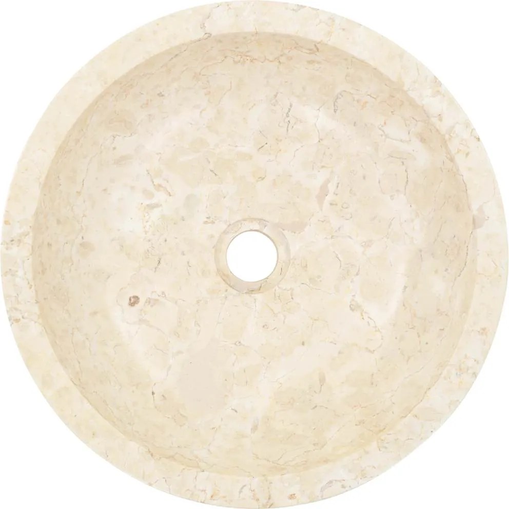 Umyvadlo 40 x 12 cm mramor krémové 142775