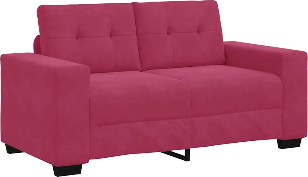 Set pohovek 3 ks Větrná červená samet 3324643