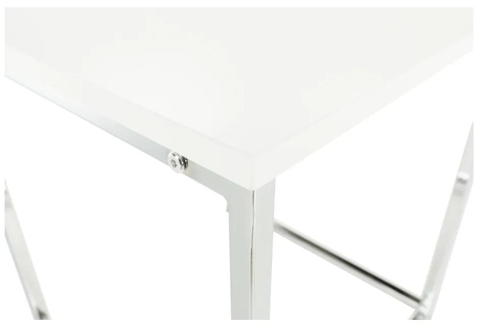 Konferenční stolky, set 3 ks, bílá extra vysoký lesk, ENISA TYP 3