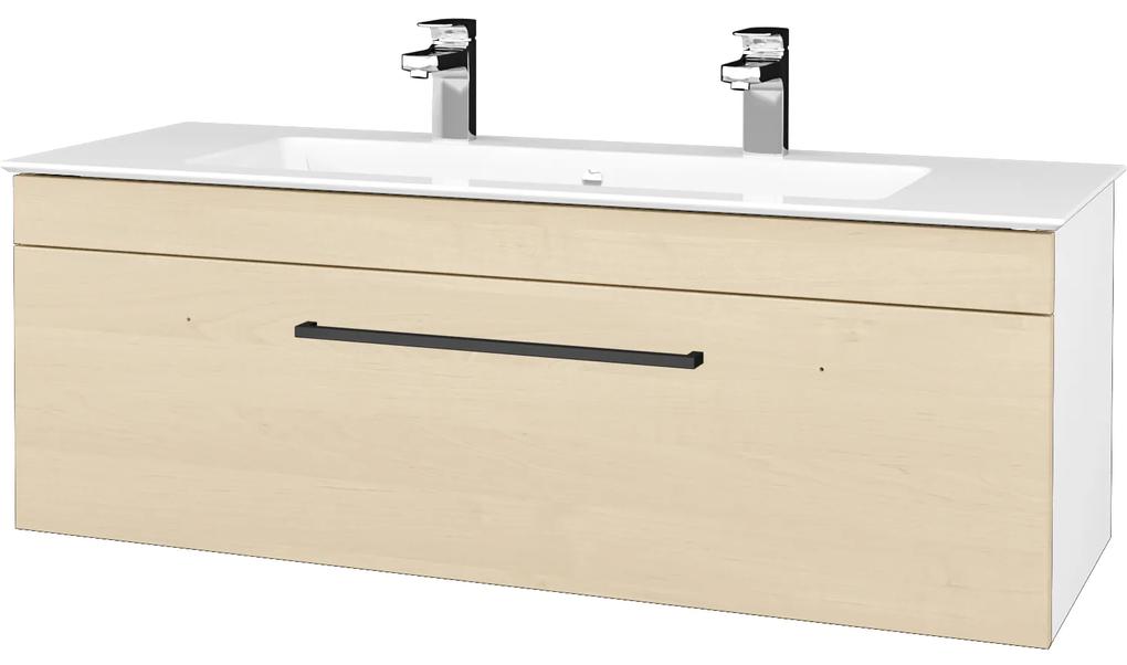 Dřevojas Koupelnová skříň ASTON SZZ 120 Varianta: N01 Bílá lesk / Úchytka T02 / L01 Bílá vysoký lesk