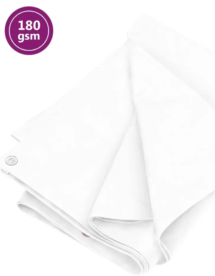 Plachta 180 g/m² 3 x 4 m bílá HDPE 151579