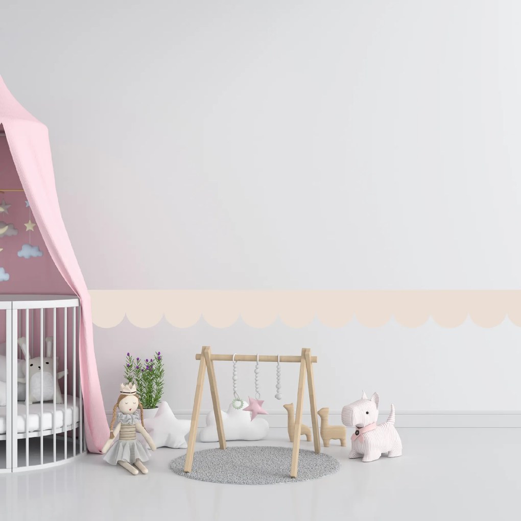PIPPER. Textilní samolepící tapeta - Mini Oblouk - Hnědá barva Barva: Tmavá