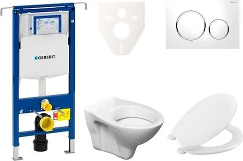 Cenově zvýhodněný závěsný WC set Geberit do lehkých stěn / předstěnová montáž + WC Ceramia S-Line Pro 111.355.00.5NR4