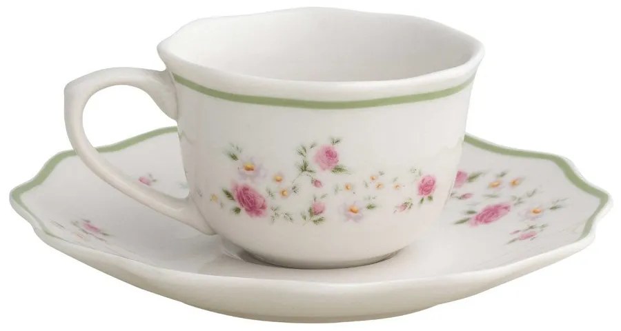 Bílé porcelánové šálky v sadě 2 ks na espresso 90 ml Nonna Rosa – Brandani