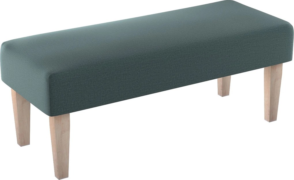 Dlouhá lavička 100x40cm barva zelená látka sametová