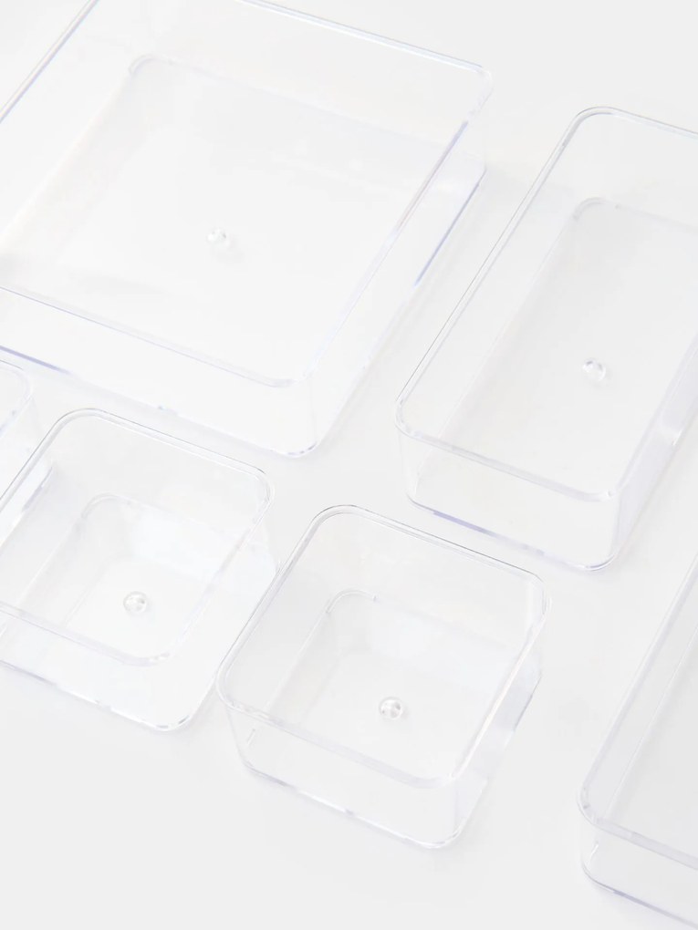 Sinsay - Sada průhledných organizérů 6 pack - clear