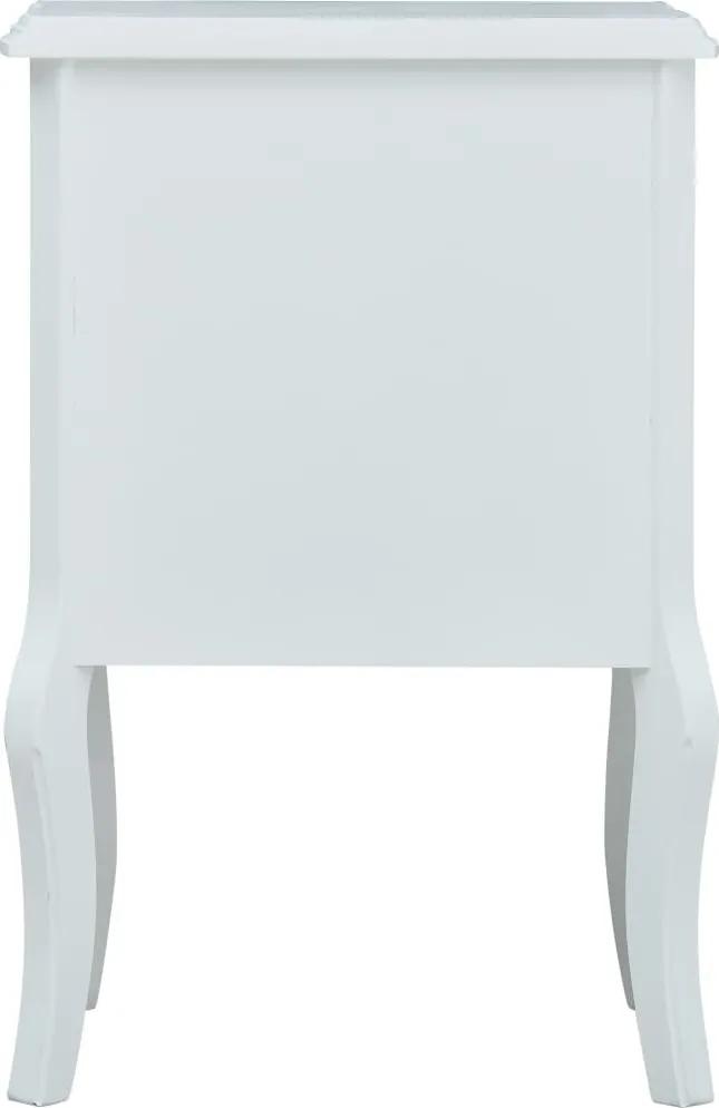 vidaXL Noční stolek bílý a šedý 43 x 32 x 65 cm MDF [285772]