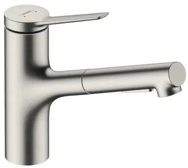 Hansgrohe Zesis dřezová baterie s vytahovací sprškou, 2 proudy nerez 74800800