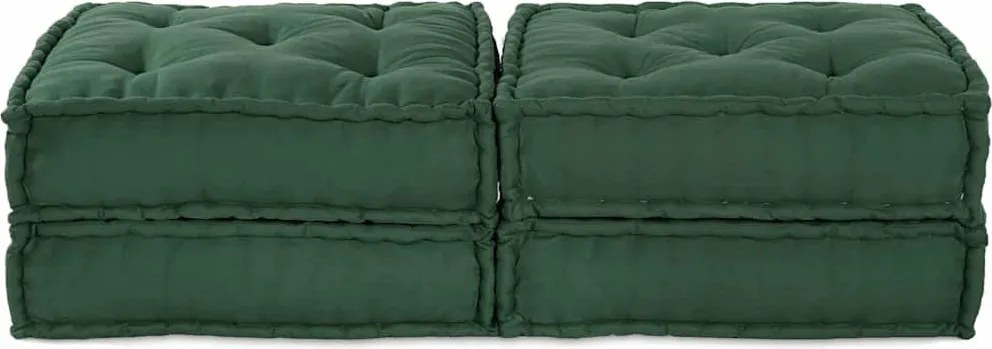Modulová pohovka 2 ks Textil Zelená 140 x 70 x 36 cm 3315080