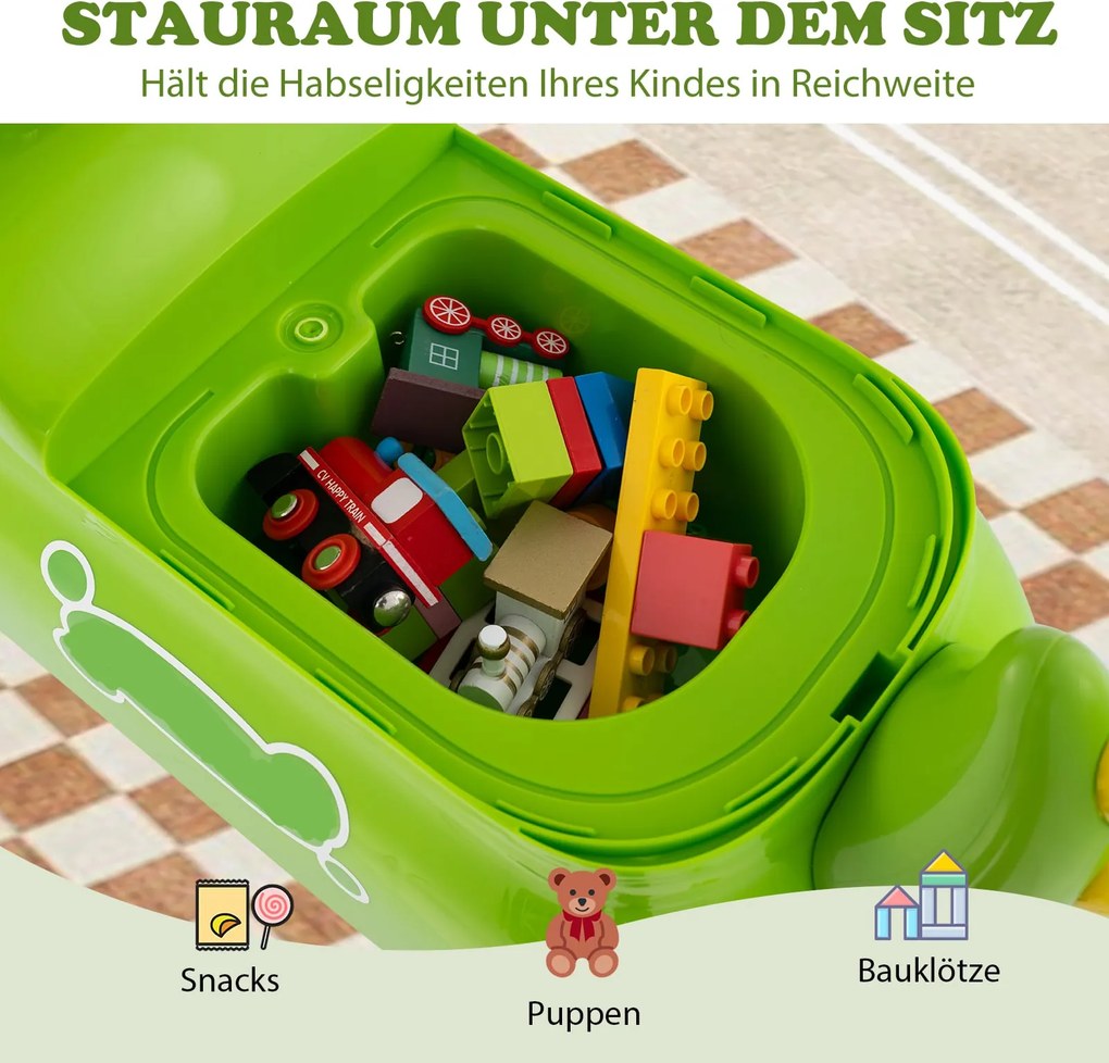 Costway Pojízdné autíčko pro batole s úložným prostorem pod sedadlem