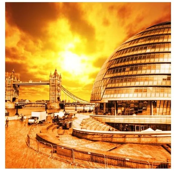Obraz oranžového Londýna (40x40 cm), 40 dalších rozměrů