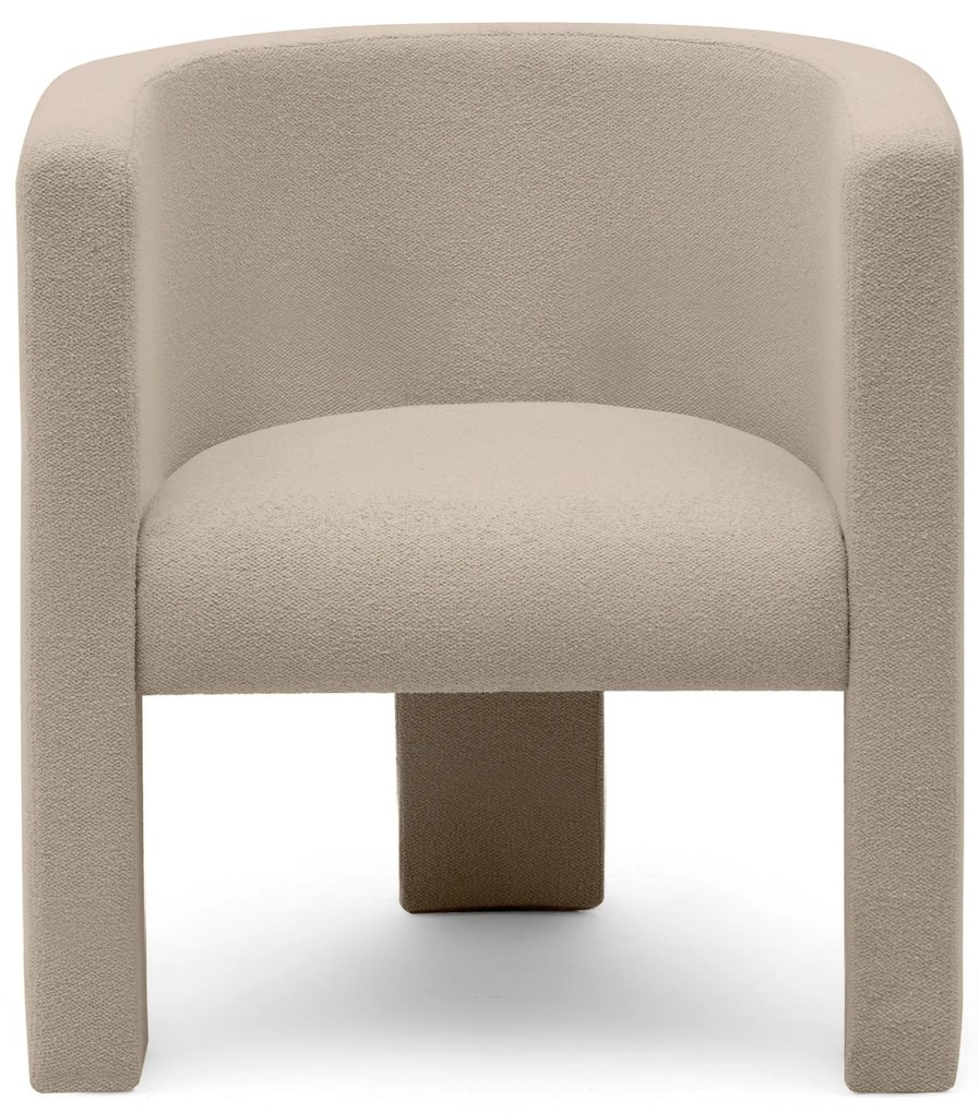 Béžové designové křeslo MILU