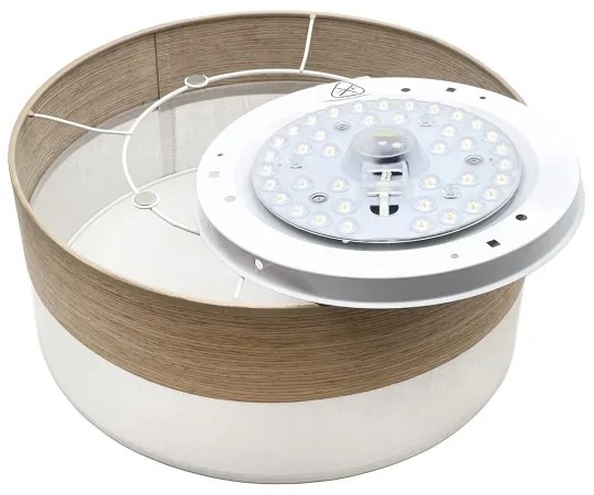 LED Stropní svítidlo SIRJA WOOD LED/20W/230V pr. 35 cm bílá/dub