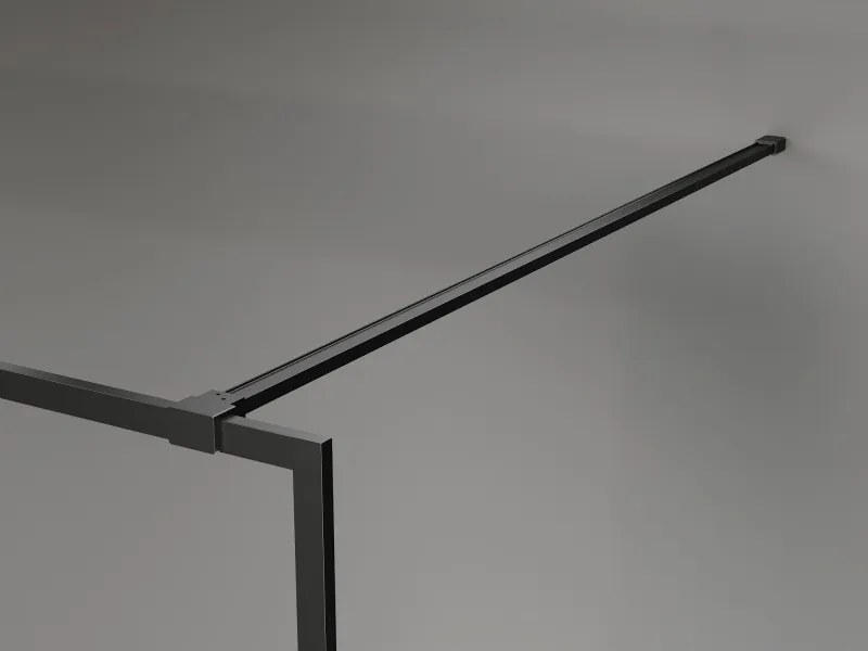 Mexen Kioto-F sprchová stěna Walk-in s rámem 145 x 202 cm, transparentní 8 mm, černá - 800-145-104-70-00