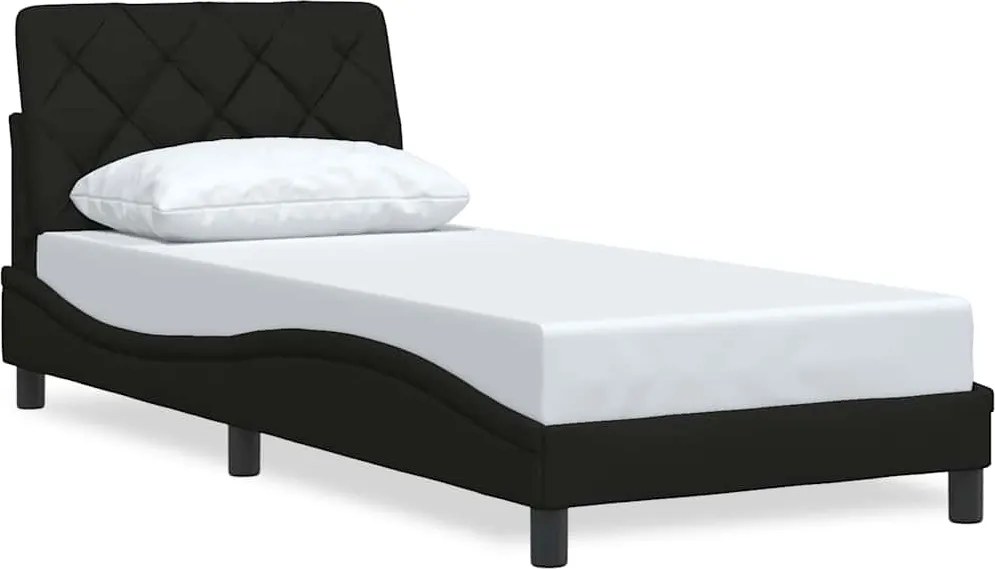 Rám postele bez matrace černá 80 x 200 cm textil 3310561
