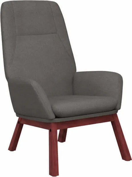 relaxační křeslo, odpočinkové, masivní kaučukovník/kov/textil, 95x76x71 cm, nohy tmavé/světle šedá, Dekorino KR20260081