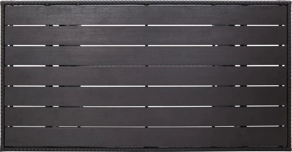 vidaXL Zahradní stůl 120 x 70 x 66 cm polyratan [316584] Barva: Černá