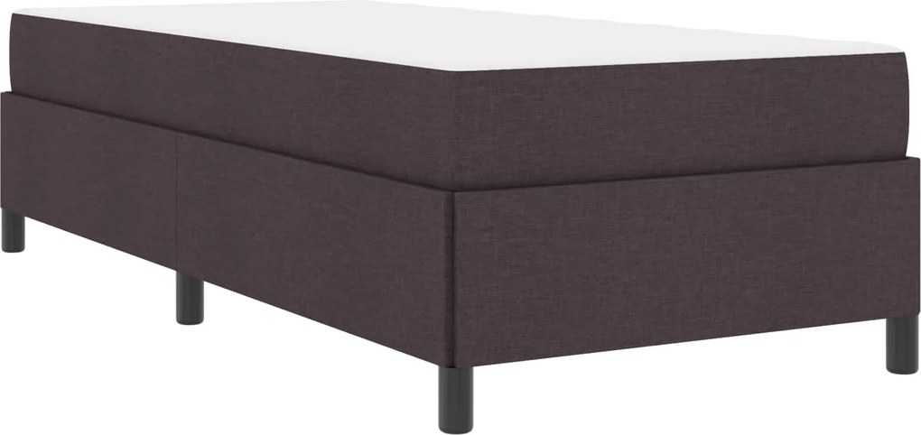 Postel s boxspringem Tmavě hnědá 80 x 200 cm textil 3398818