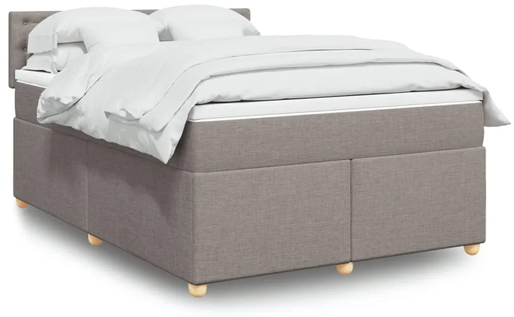 Box spring postel s matrací taupe 140x200 cm textil 3289021