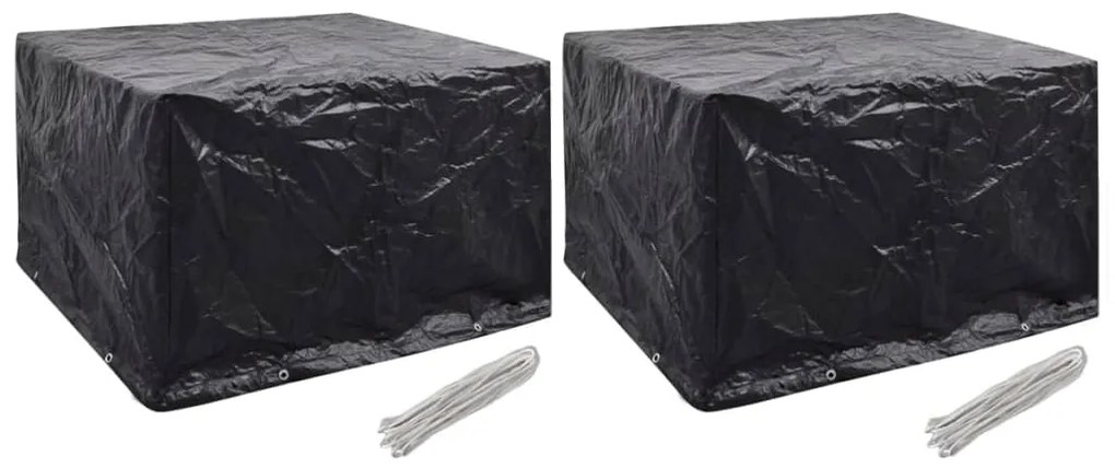 Plachty na zahradní nábytek 2 ks 8 oček 135 x 135 x 90 cm 279127