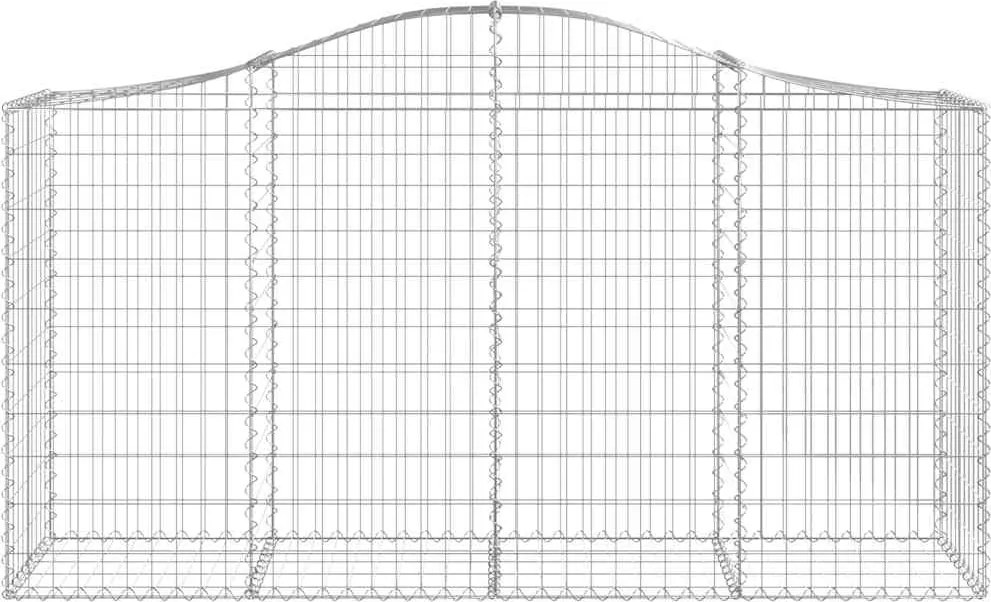 Klenuté gabionové koše 8 ks 200x50x100/120cm pozinkované železo 3145646