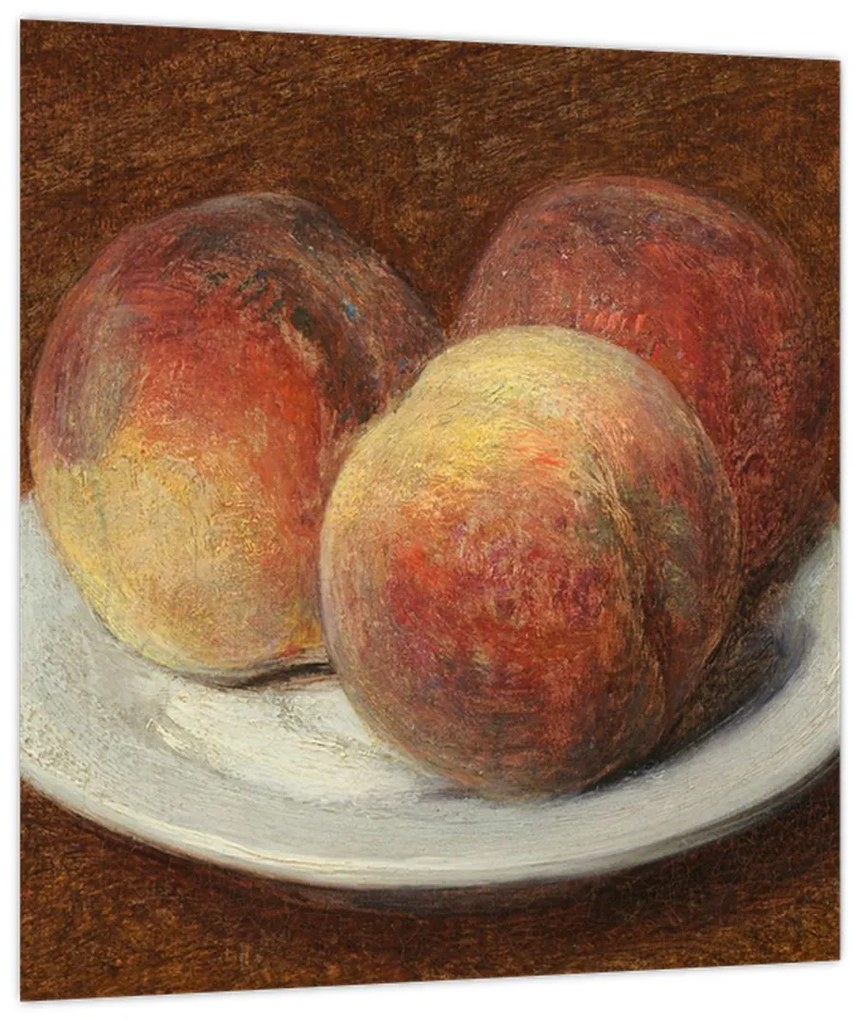 Obraz - Henri Fantin-Latour, Three Peaches on a Plate, reprodukce (30x30 cm)