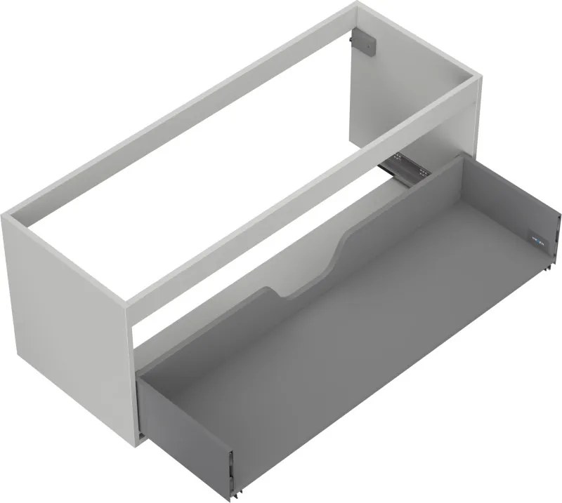 Mexen Box-A, závěsná skříňka 120 cm, 1 zásuvka, šedá matná, 91AX0-1200-470-1-62
