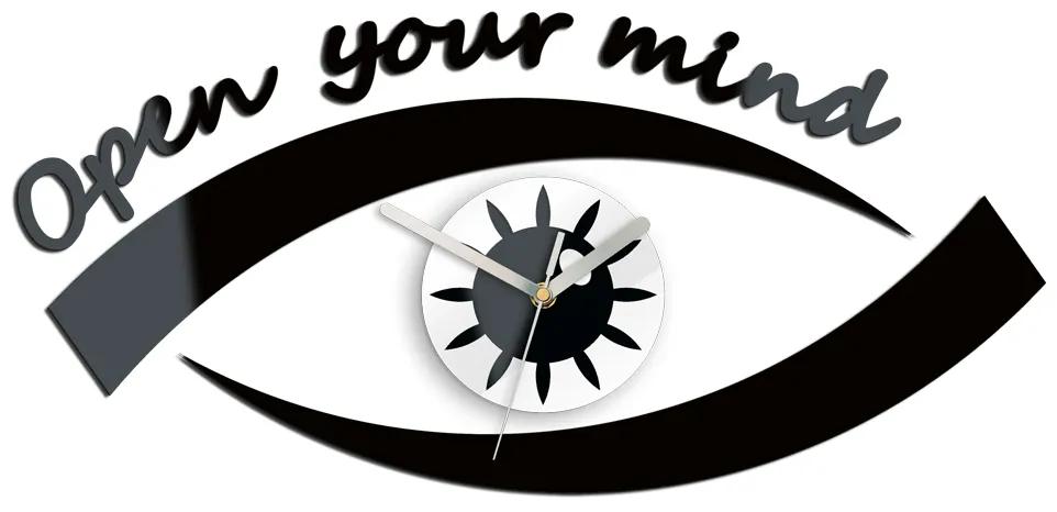 3D Nalepovací hodiny Eye černé