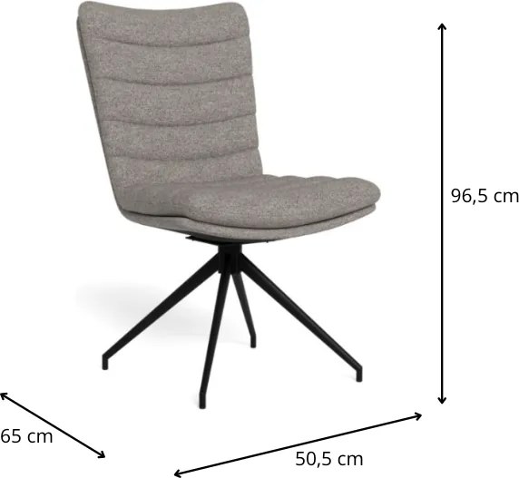 Otočná jídelní židle Grafton světle šedá