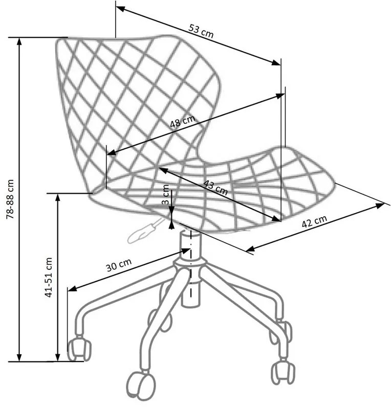 HALMAR MATRIX dětská židle černá/tyrkysová (1059)