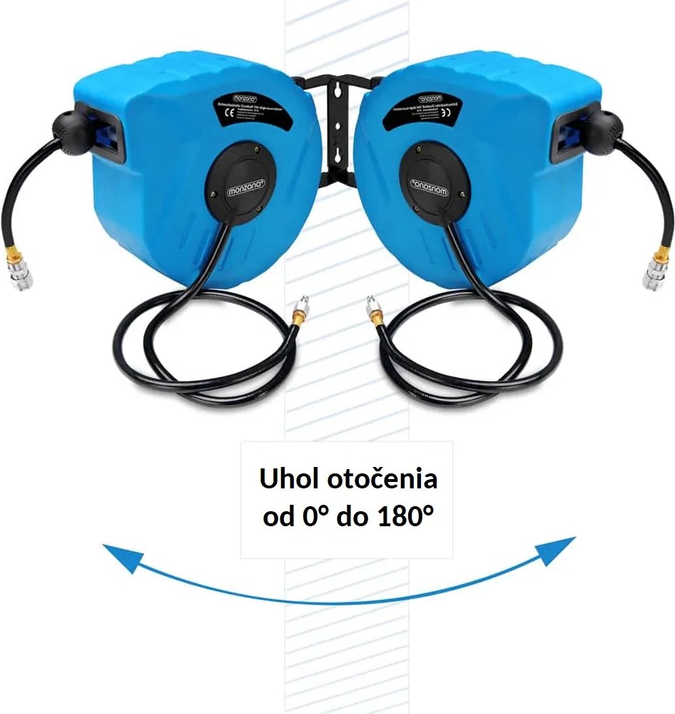 Navíjecí buben s tlakovou hadicí AIR, 10m, modrá Monzana