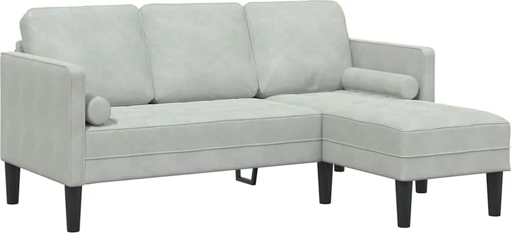 Set pohovek 2 ks Světle šedá Polyester 3329264
