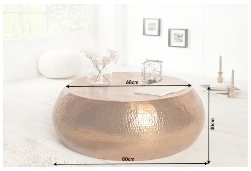Massive home | Konferenční stolek ORIENT II 80 CM měděný