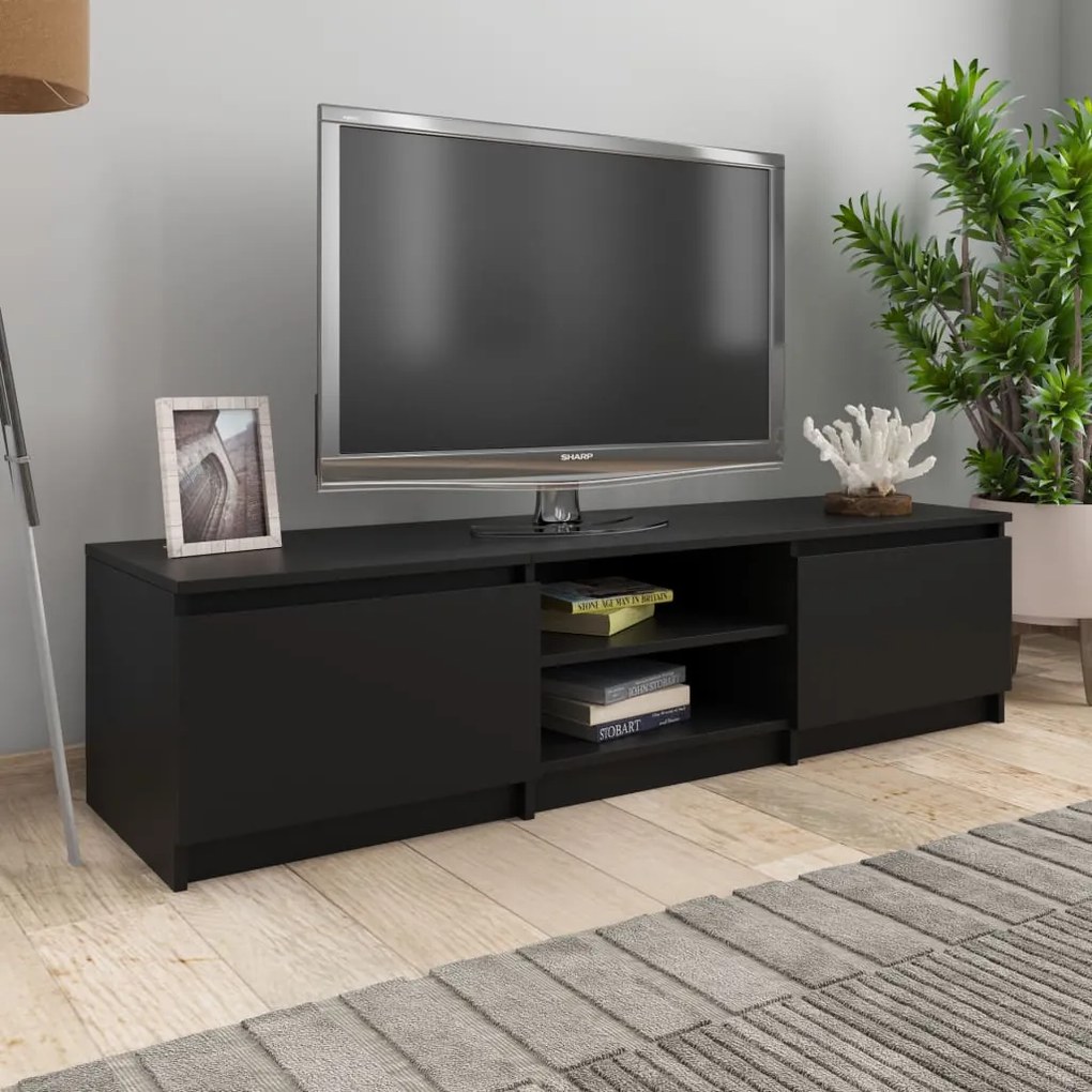 vidaXL Marketos TV stolek černý 140 x 40 x 35,5 cm kompozitní dřevo