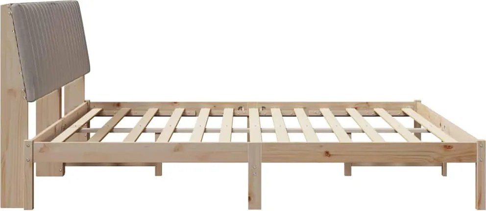 Rám postele s čelo Hnědá 200 x 200 cm Masivní borové dřevo 3394401